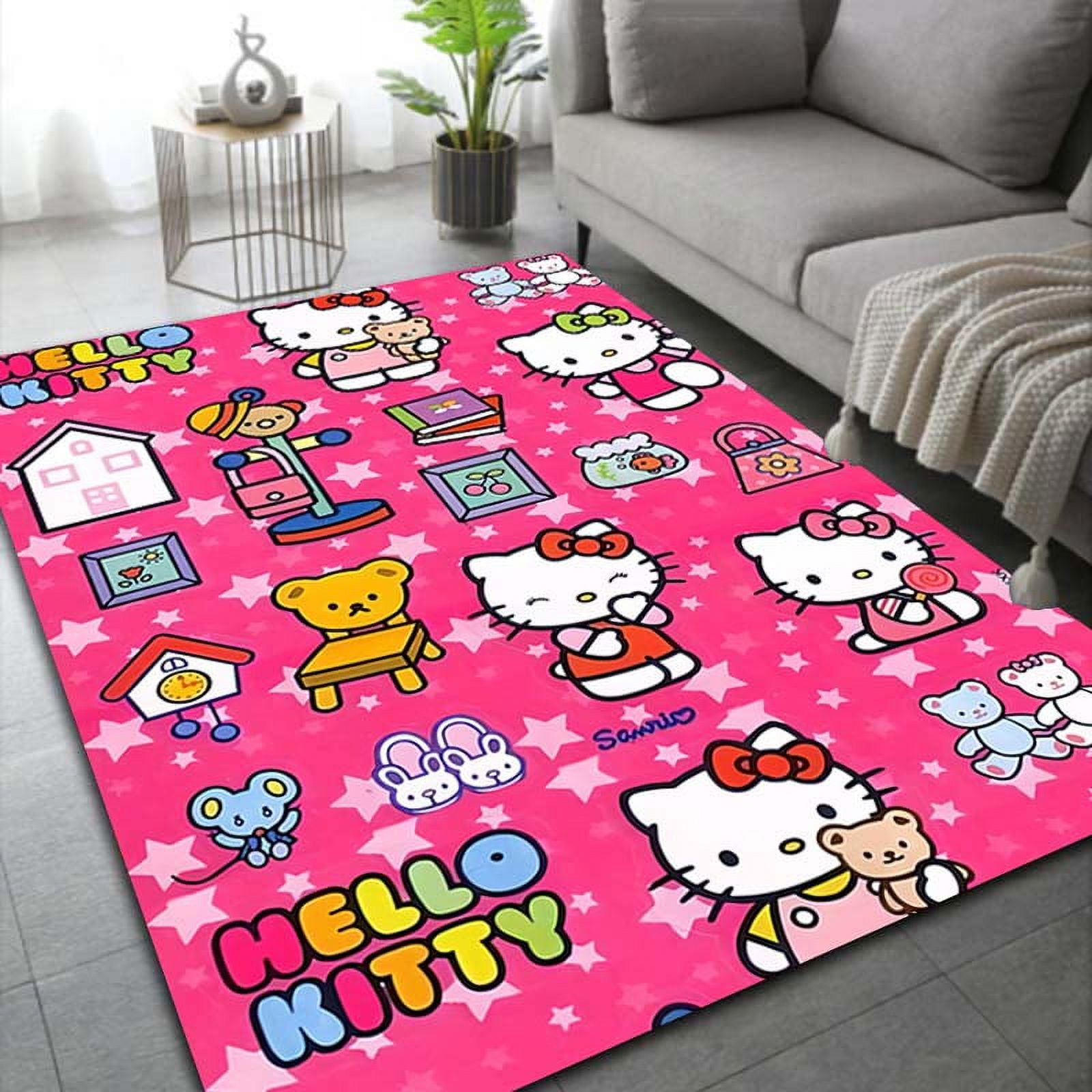Hello Kitty Rug Sanrio Carpet for Living Room Bedroom Play Mat Doormat ...
