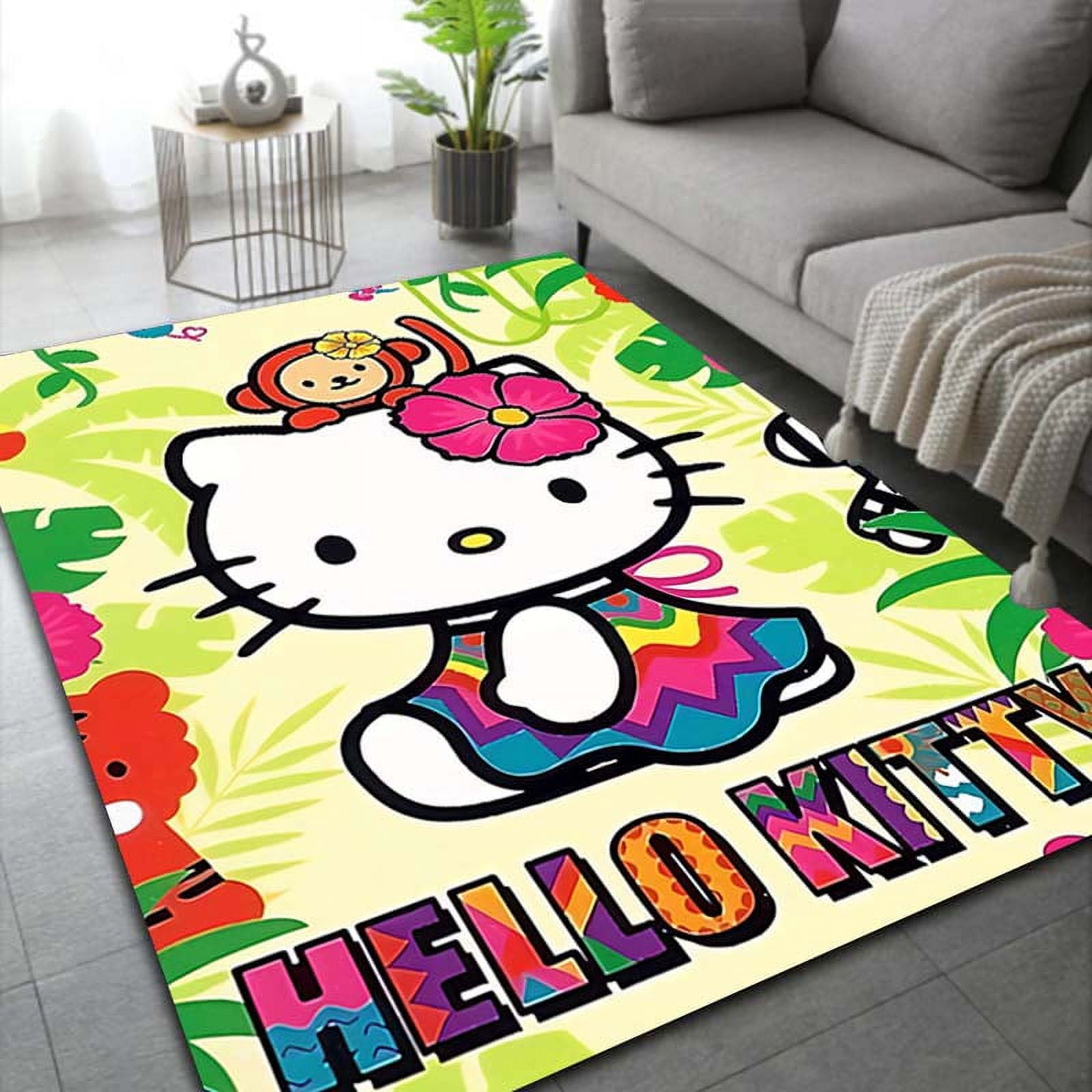 Hello Kitty Rug Sanrio Carpet for Living Room Bedroom Play Mat Doormat ...