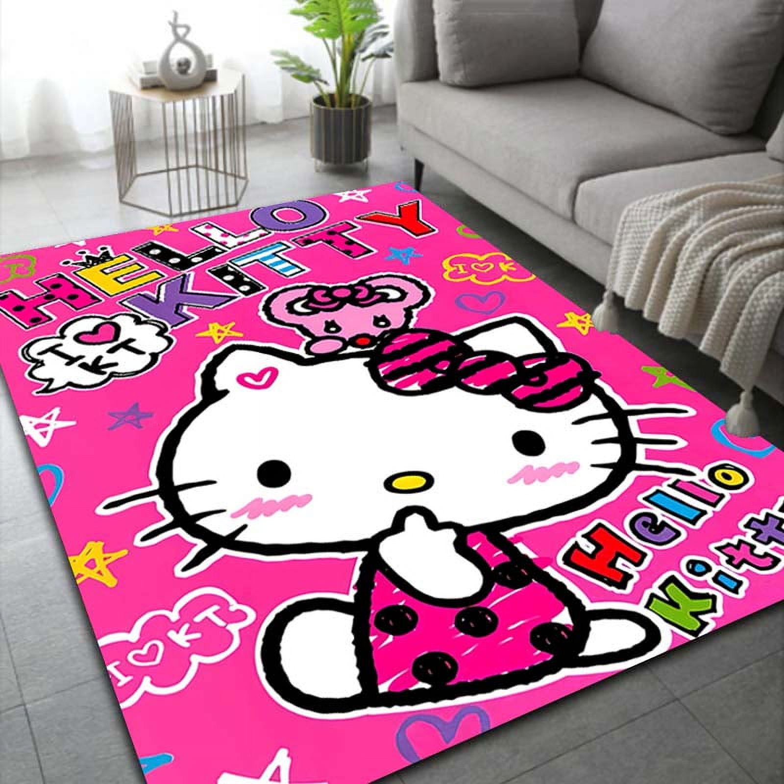 Hello Kitty Rug Sanrio Carpet for Living Room Bedroom Play Mat Doormat ...