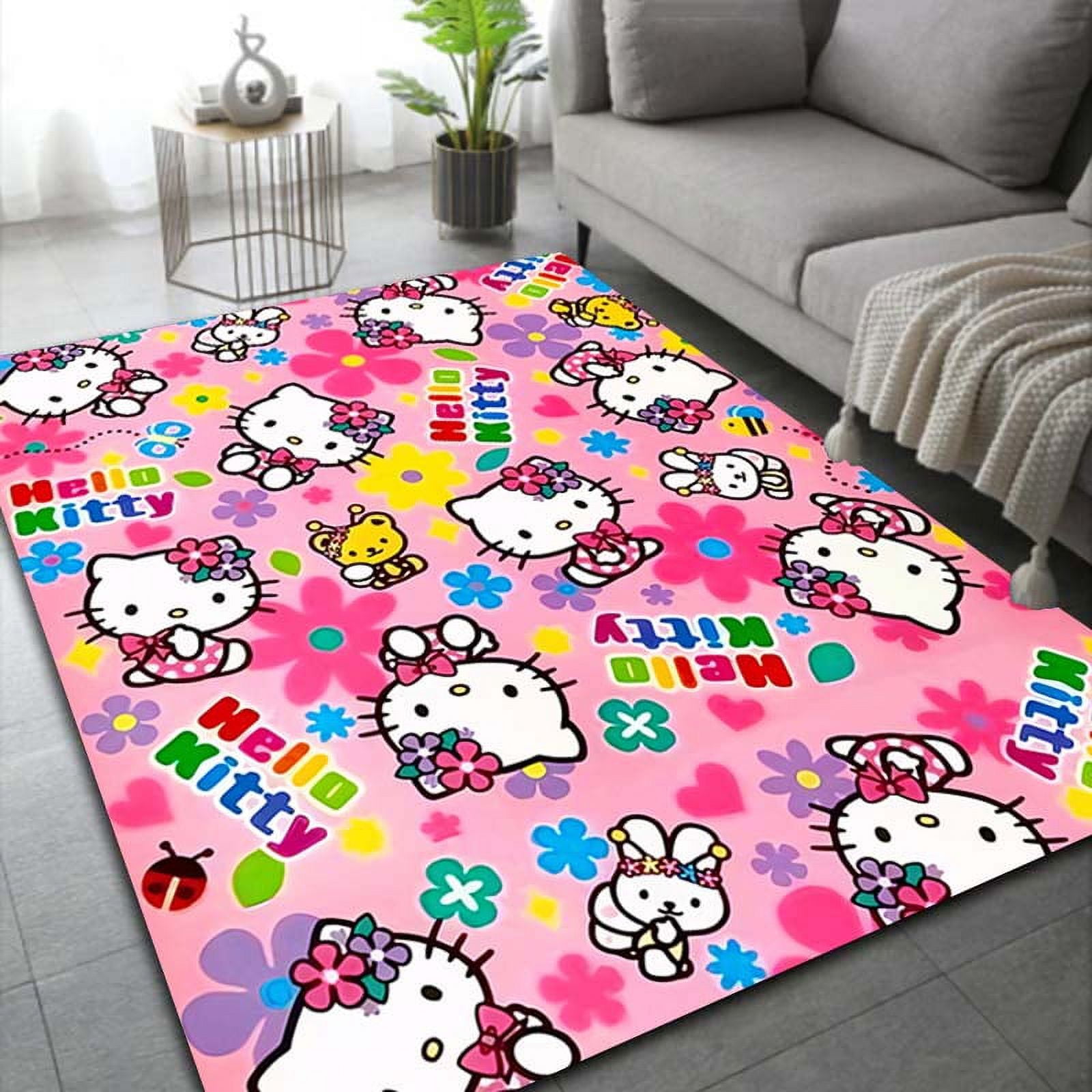 Hello Kitty Rug Sanrio Carpet for Living Room Bedroom Play Mat Doormat ...