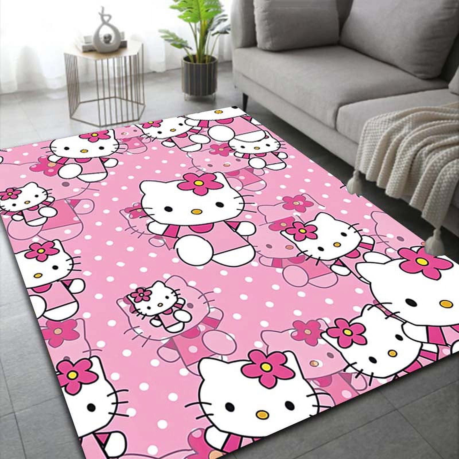 Hello Kitty Rug Sanrio Carpet for Living Room Bedroom Play Mat Doormat ...