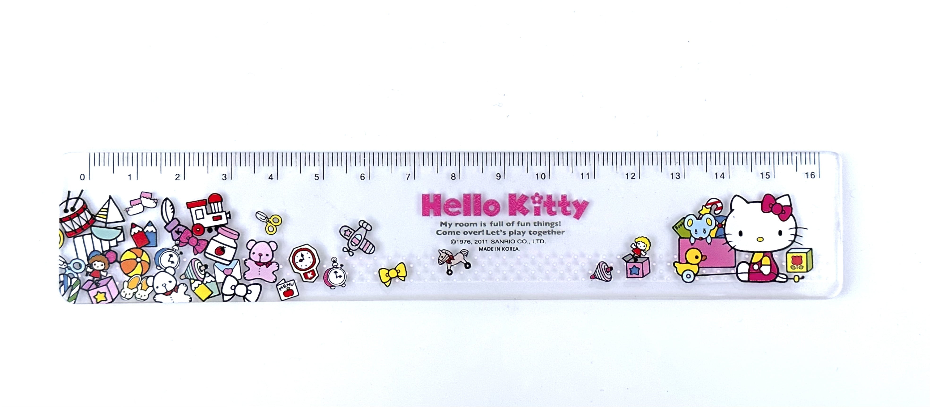 Hello Kitty Ruler - Clear Plastic Metric Ruler (16cm) - Walmart.com