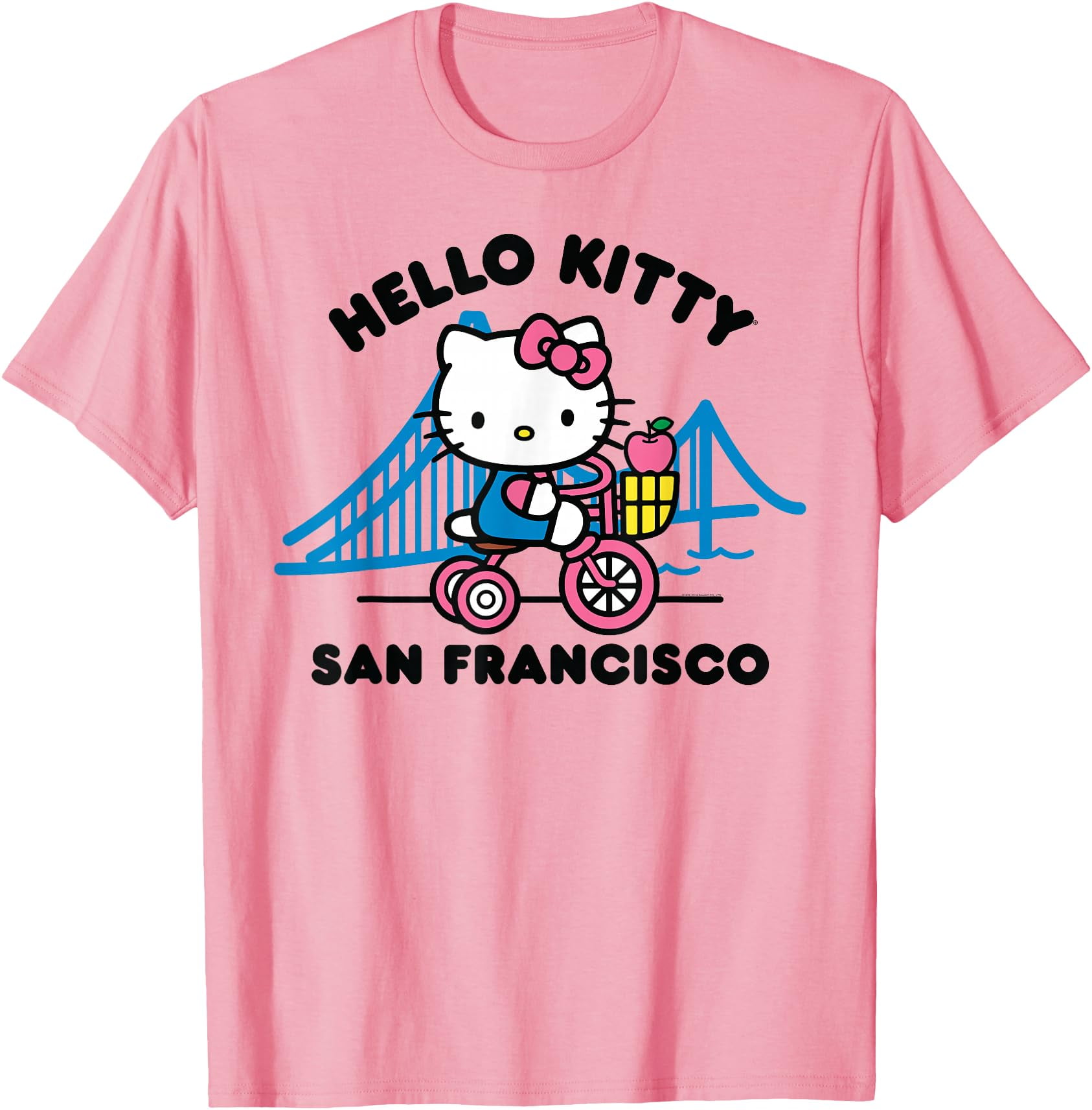 Hello Kitty San Francisco DTG Print Unisex T-Shirt,Light Pink Color ...