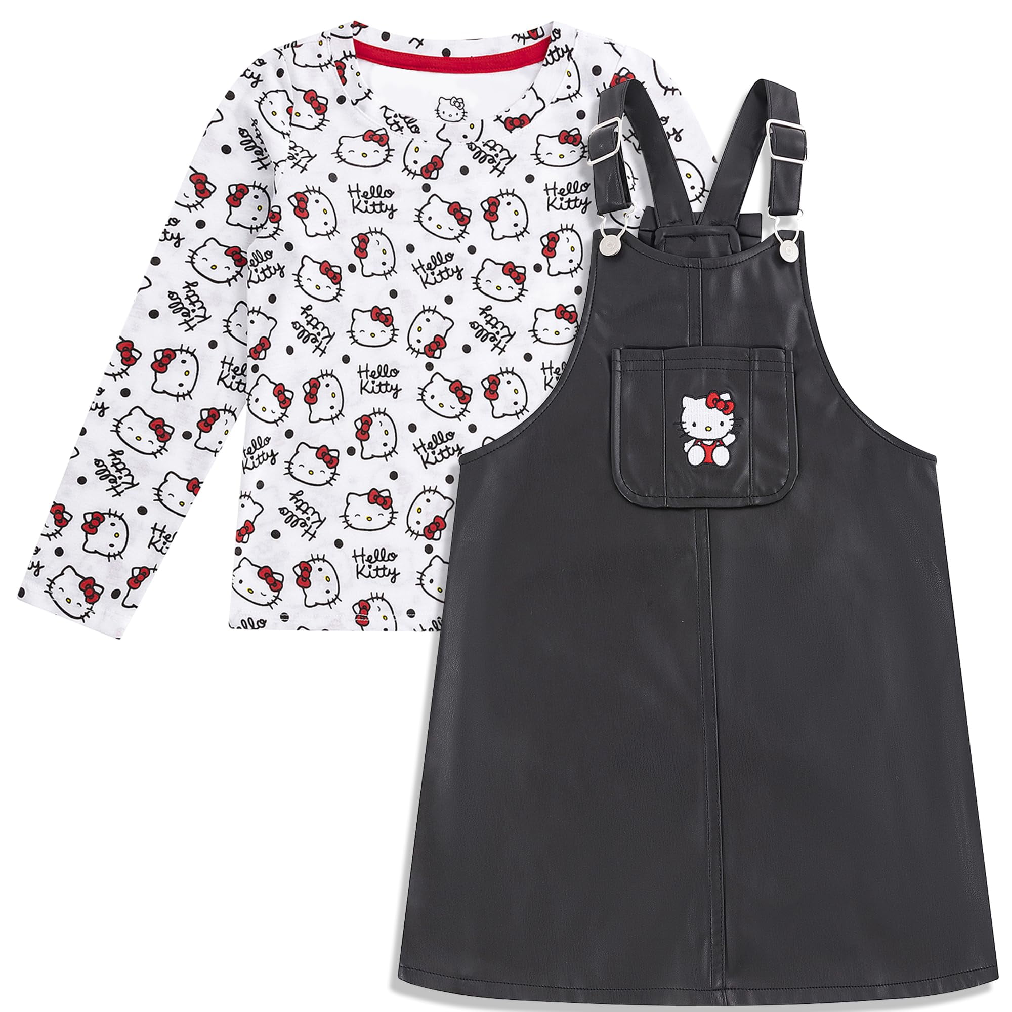 Hello Kitty Sanrio Adjustable Leather Jumper Dress with Long Sleeve ...