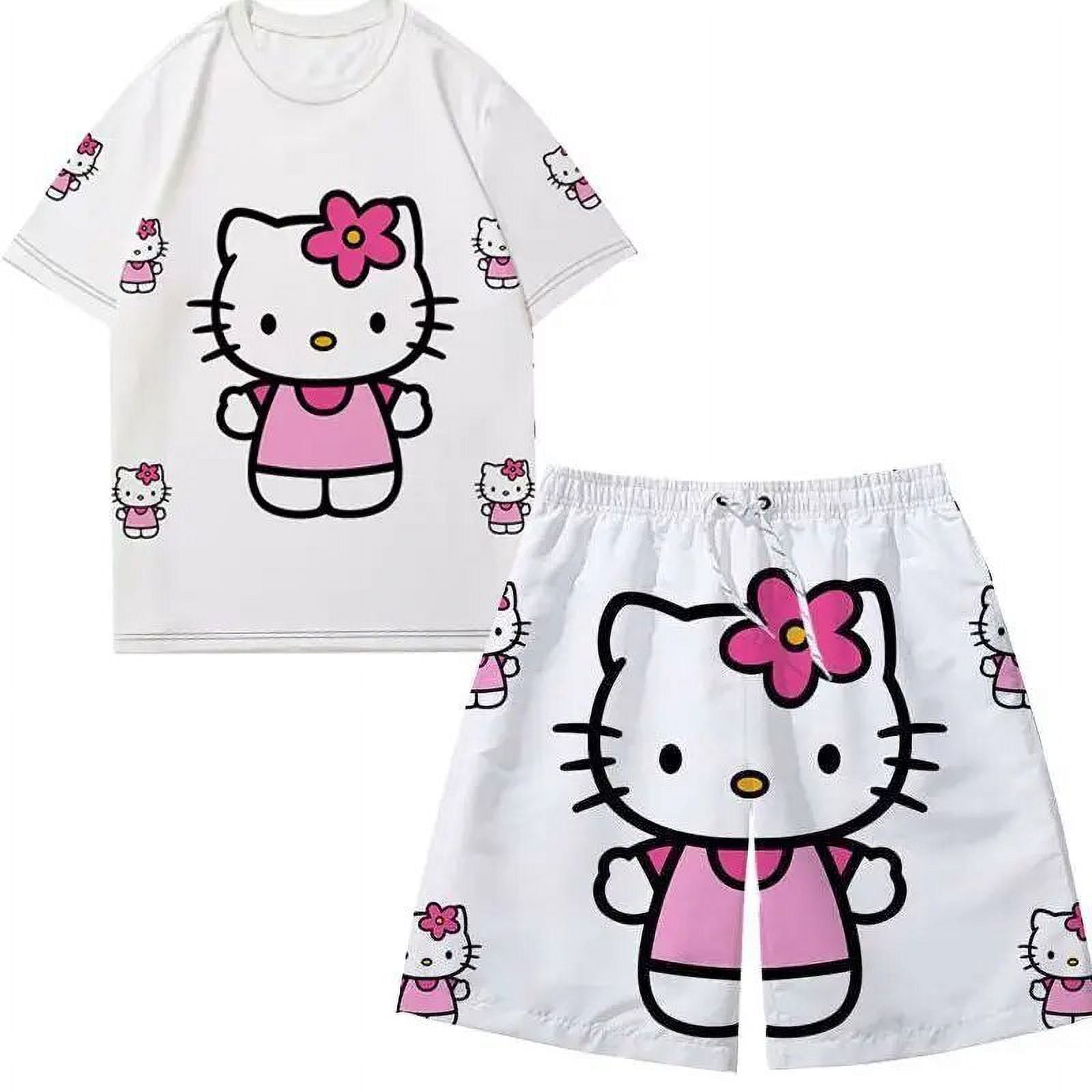 Hello Kitty Sanrio Baggy Pants Shorts Trendy Casual Beach Women's ...