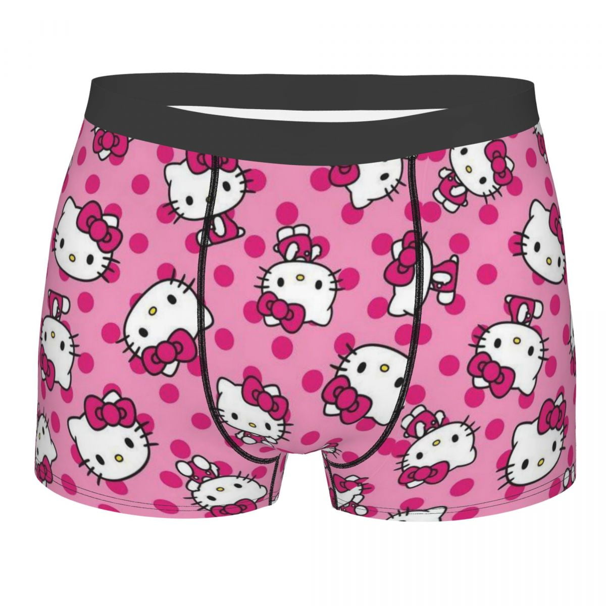 Hello Kitty Sanrio Boxer Shorts For Homme 3d Printed Cartoon Underwear Panties Briefs Soft