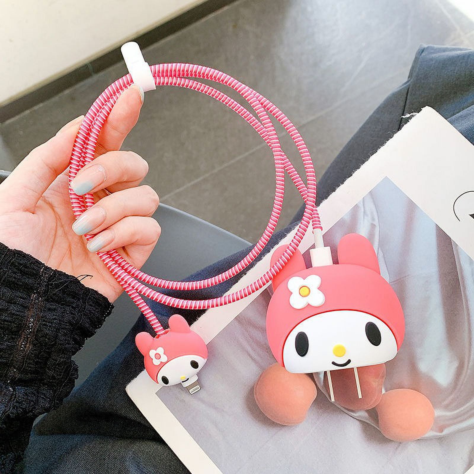 Hello Kitty Sanrio Charger Protective Case Cute Data Cable Bending ...