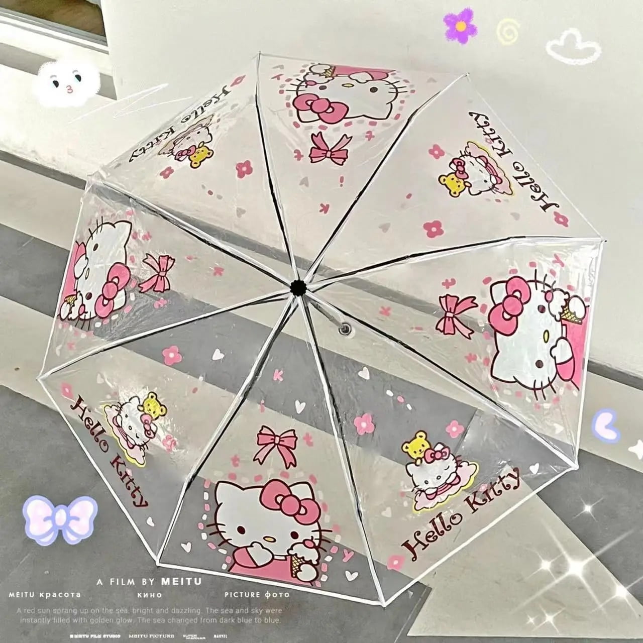 Hello Kitty Sanrio Cinnamoroll Umbrella Transparent Kuromi Fully ...