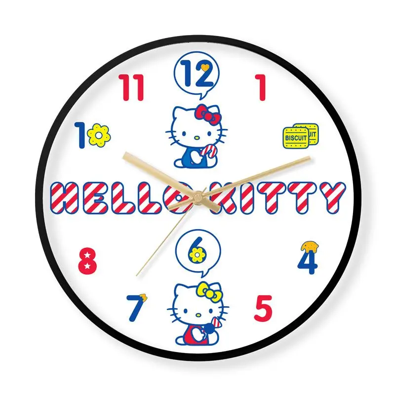 Hello Kitty Sanrio Clocks Cartoon Kawaii Cute Kitchen Anime Silent ...