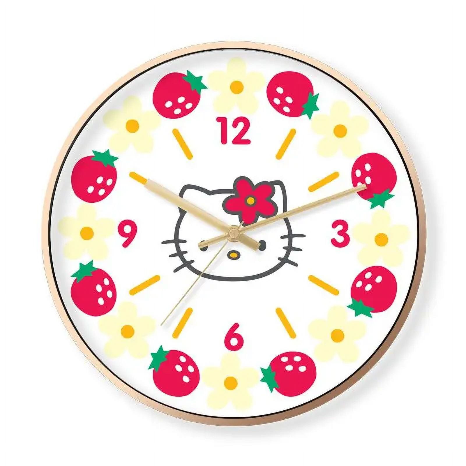 Hello Kitty Sanrio Clocks Cartoon Kawaii Cute Kitchen Anime Silent ...