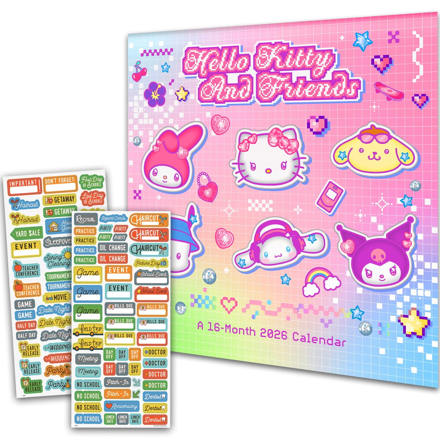 Hello Kitty and Sanrio Friends 2026 - Deluxe Hello Kitty and Friends 7 ...