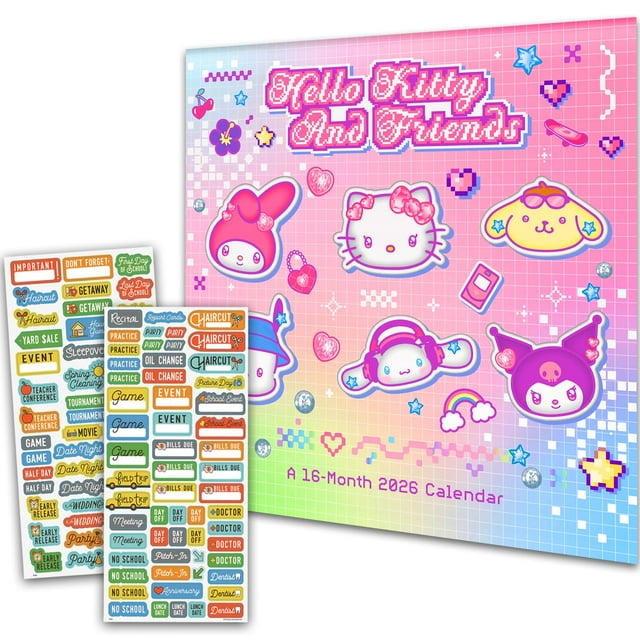 Hello Kitty and Sanrio Friends 2026 - Deluxe Hello Kitty and Friends 7 ...