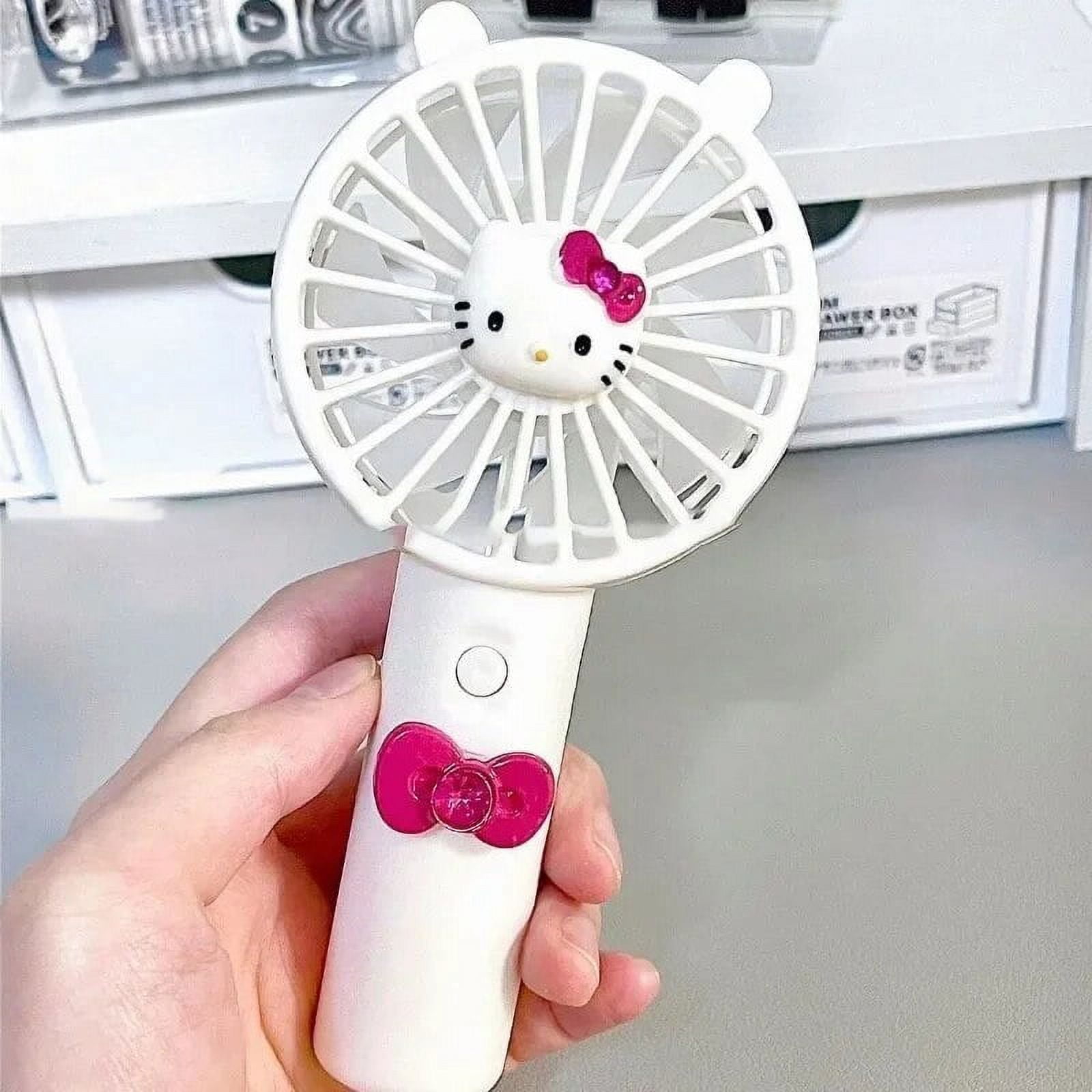 Hello Kitty Sanrio Handheld Mini Fan Anime Portable USB Multifunctional ...
