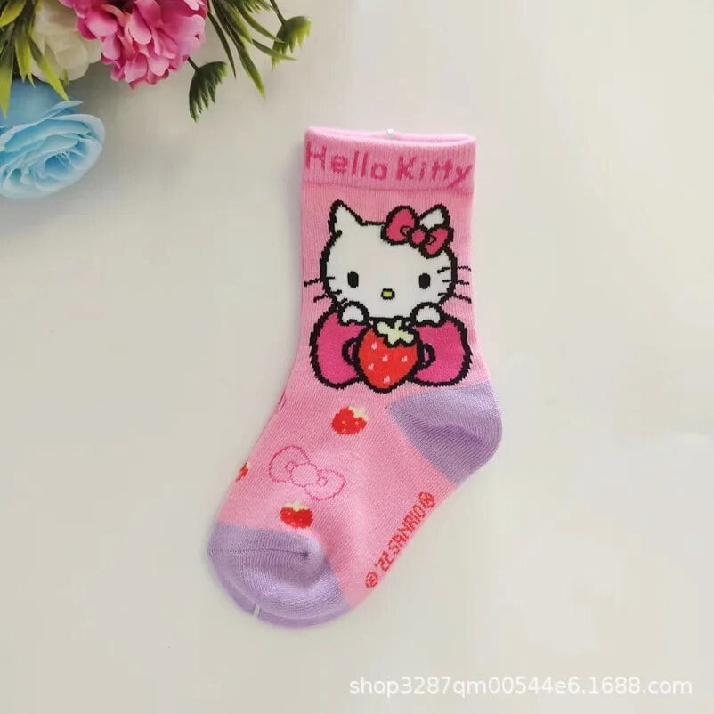 Hello Kitty Sanrio Kawaii Anime Girly Heart Mid Tube Socks My Melody ...