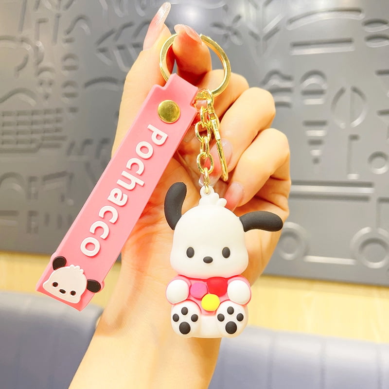 Hello Kitty Sanrio Keychain Pink My Melody Keyring Women Kawaii Cartoon ...