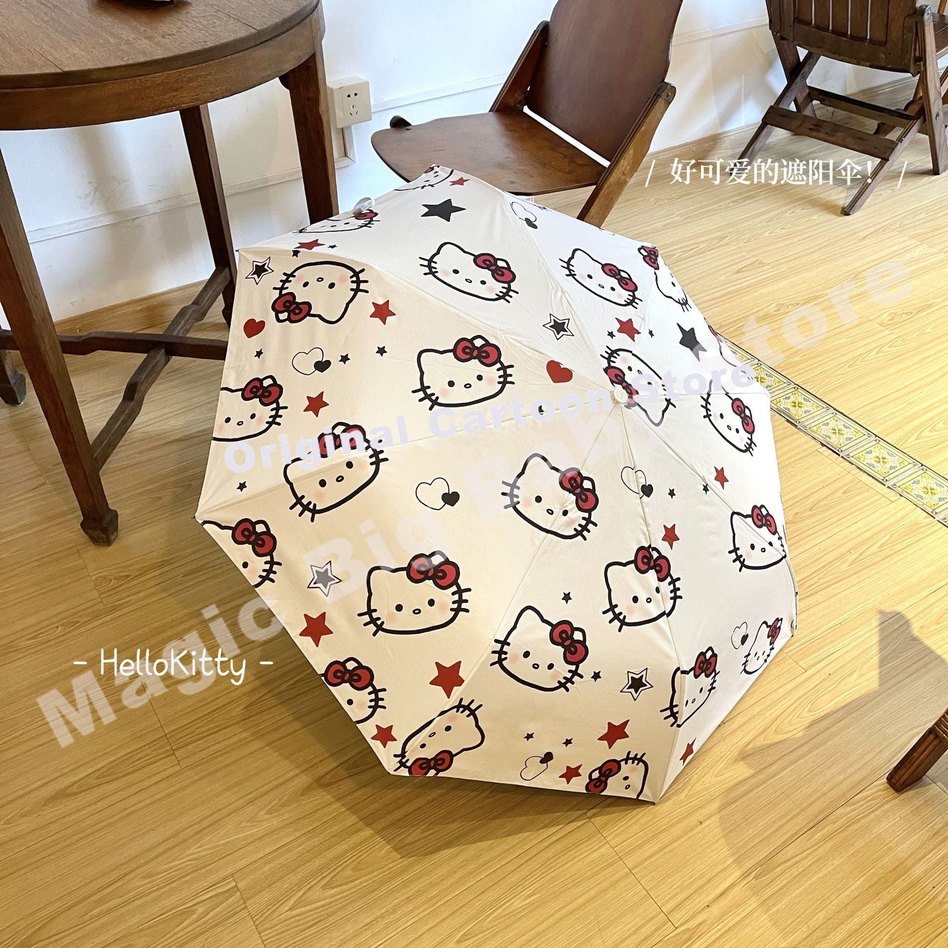 Hello Kitty Sanrio Kuromi Fully Automatic Manual Umbrella Fold Parasol ...