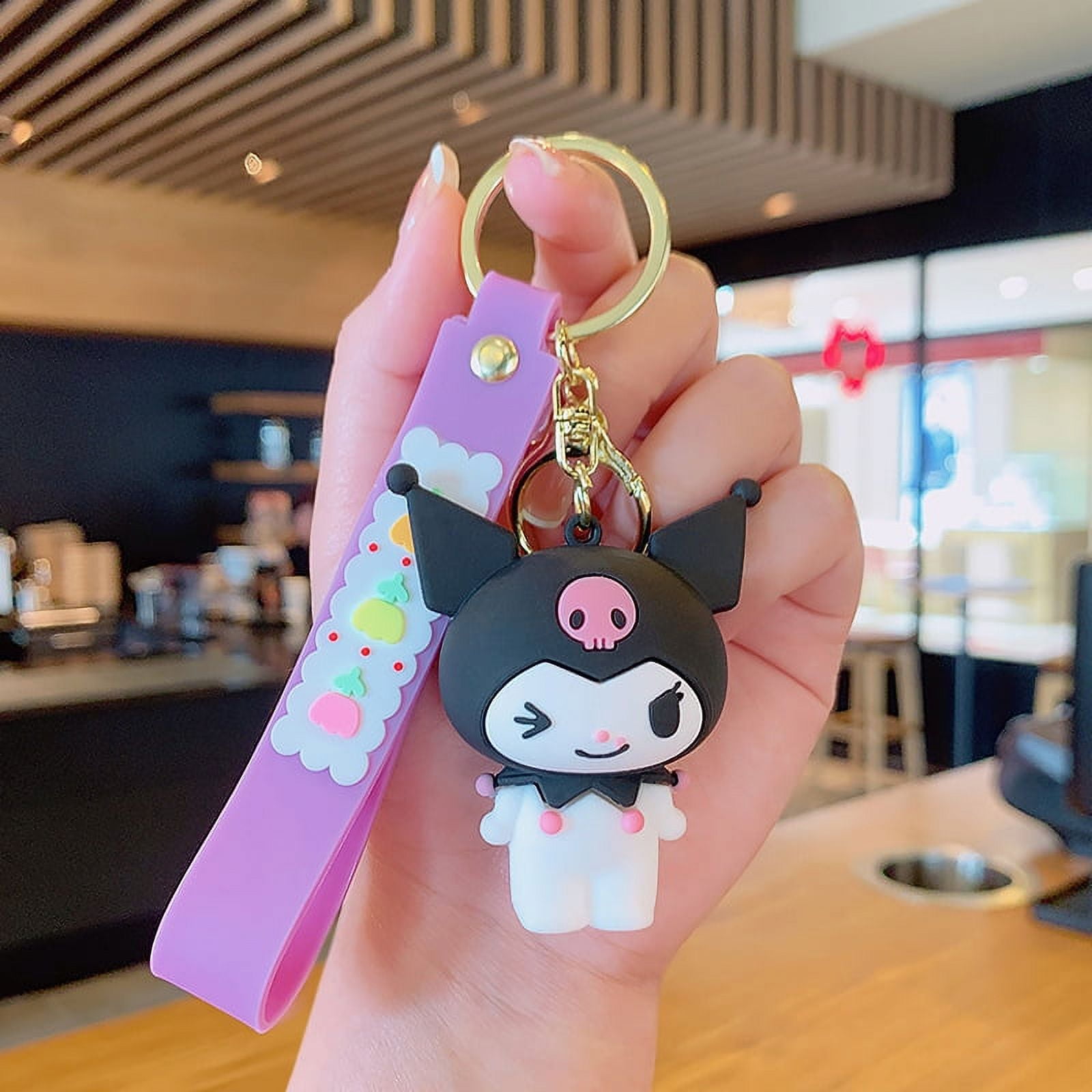 Hello Kitty Sanrio Kuromi Penguin Frog Dog Cat Cute Keychains with ...