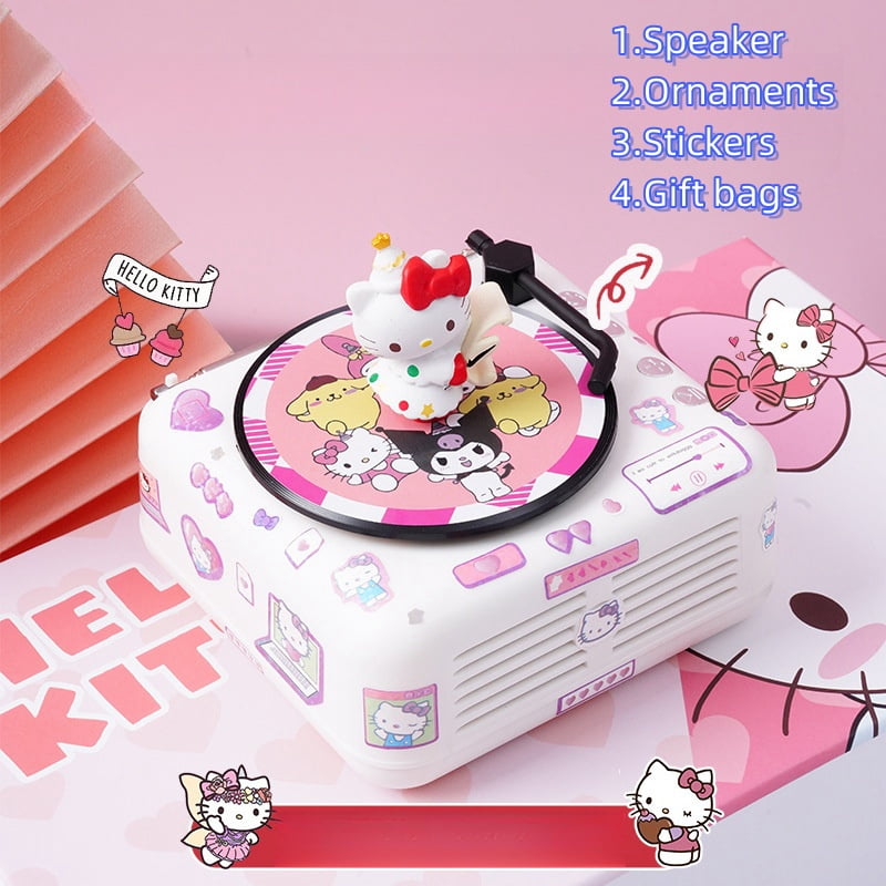 Hello Kitty Sanrio Kuromi Stitch Bluetooth Speaker Melody Retro Audio ...