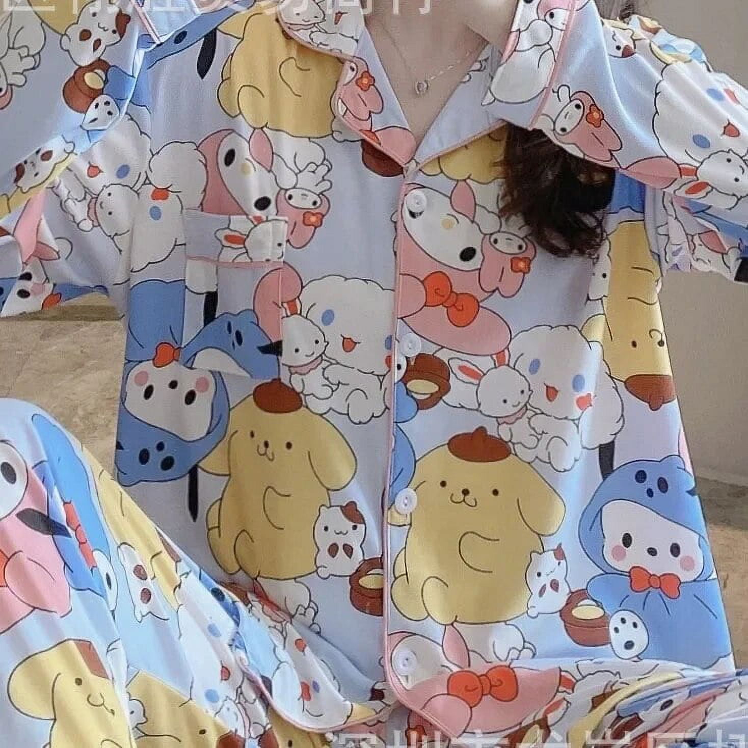 Hello Kitty Sanrio Pajamas Cartoon Sweet Women's Pyjama Set Spring ...