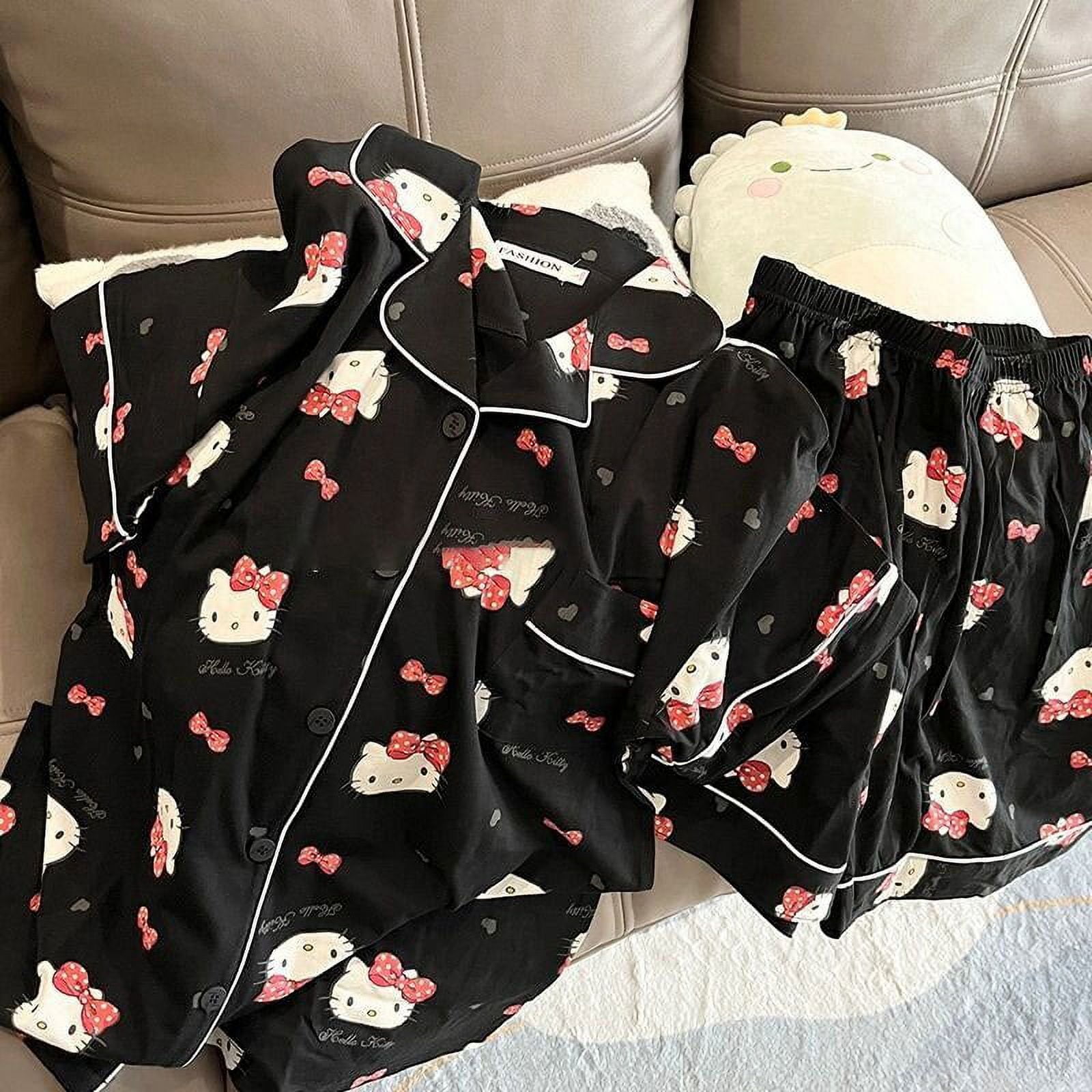 Hello Kitty Sanrio Pajamas Summer New Large Size 2XL Leisure Anime ...