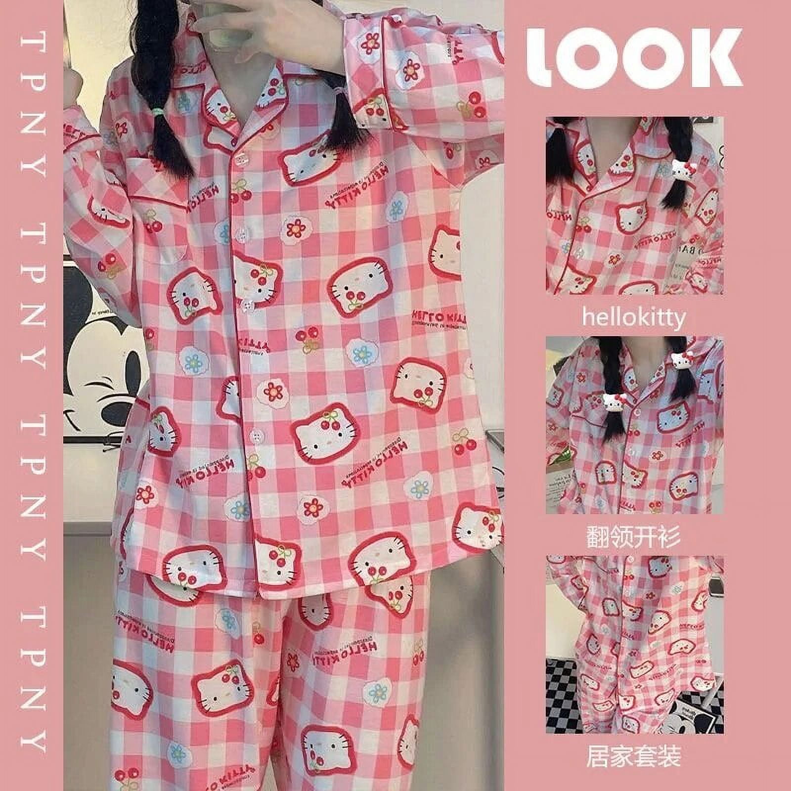 Hello Kitty Sanrio Pajamas Sweet Women's Pyjama Set Spring Autumn ...