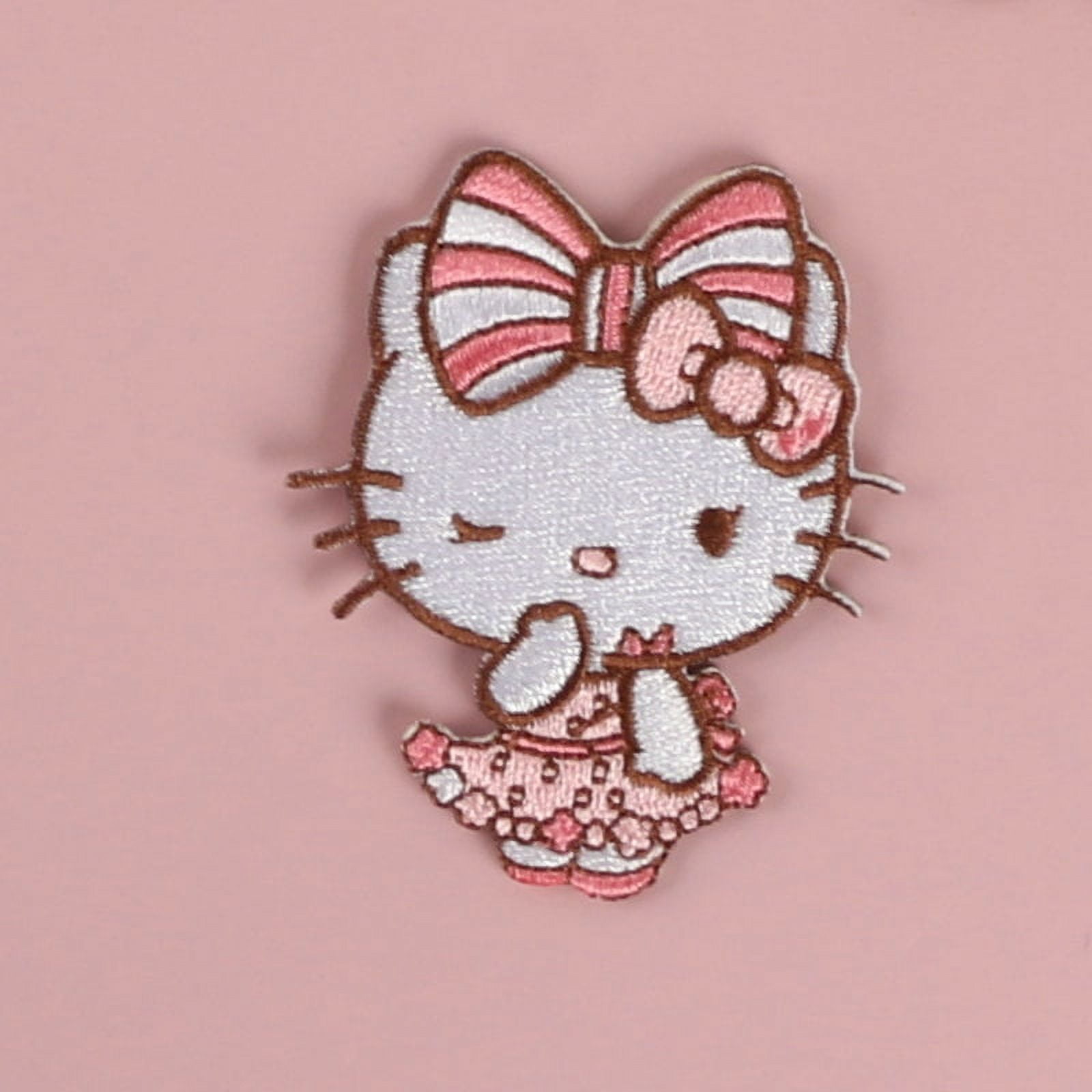 Hello Kitty Sanrio Self Adhesive Kawaii Girl Embroidery Cloth Patch ...