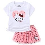 Hello Kitty Sanrio Short Sleeve Shirt and Tulle Skirt Set (Girls), 2 ...