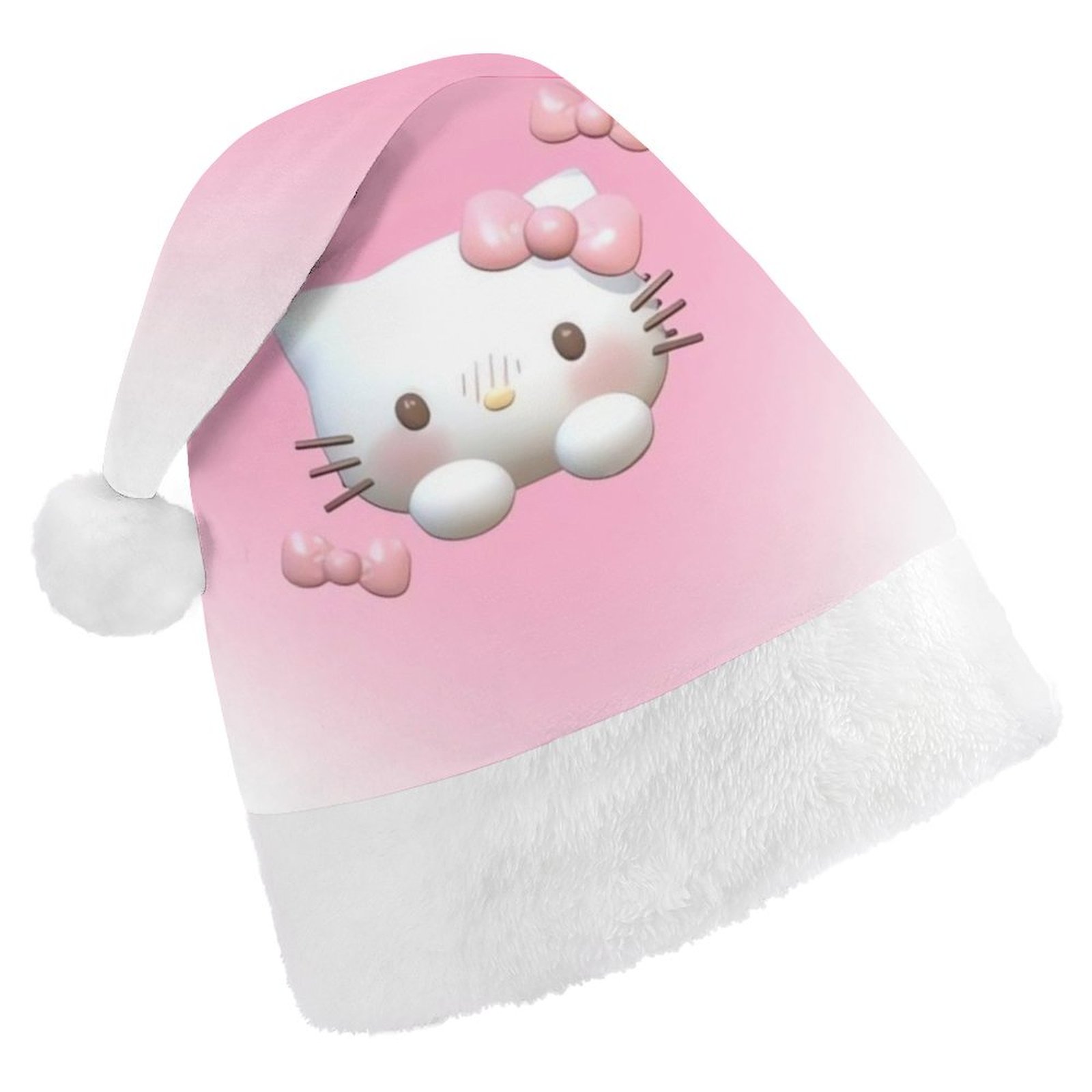 Hello_Kitty Santa Hat Adults Kids Christmas Hats Santa Claus hat Xmas ...