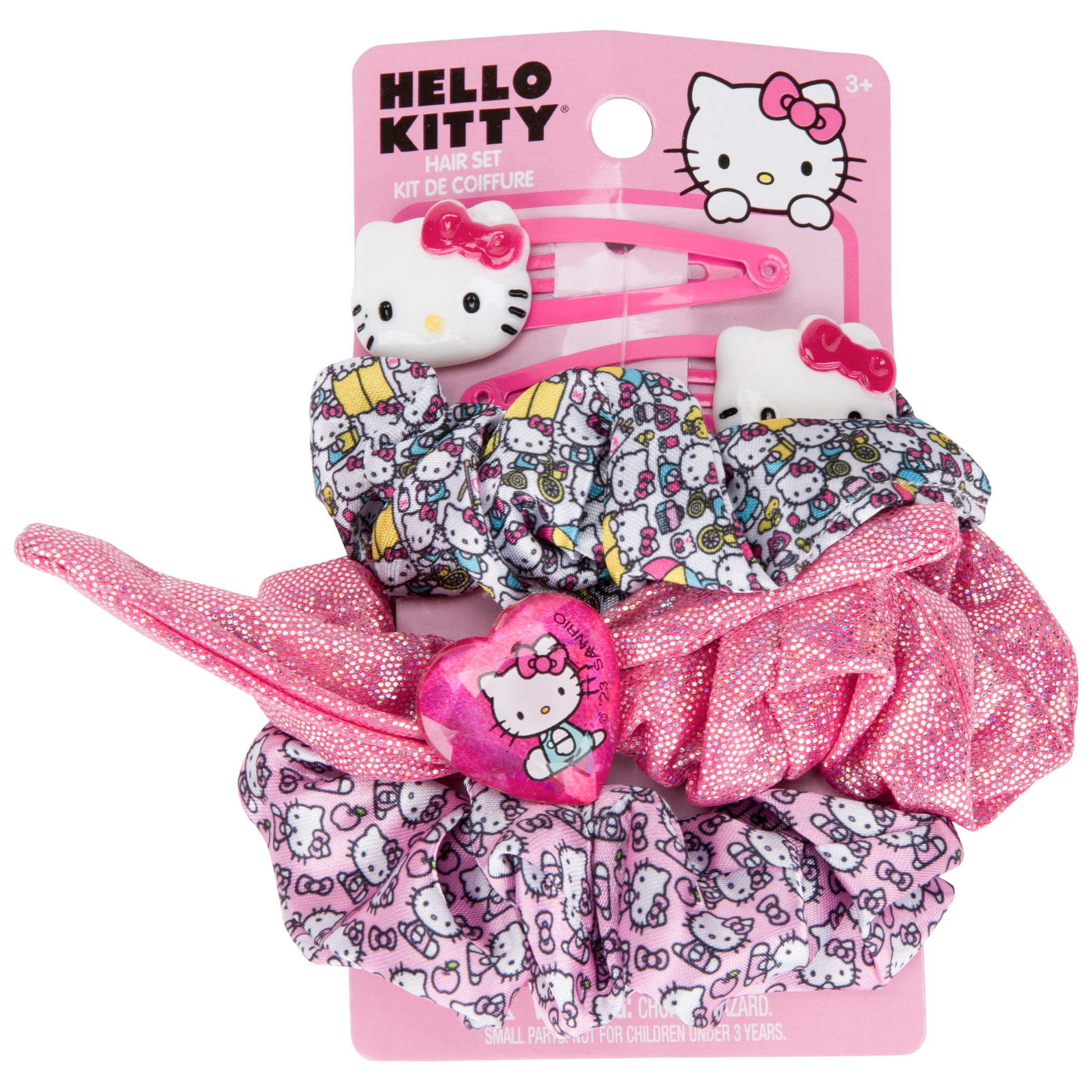 Hello Kitty Scrunchie and Hair Clip Set - Walmart.com