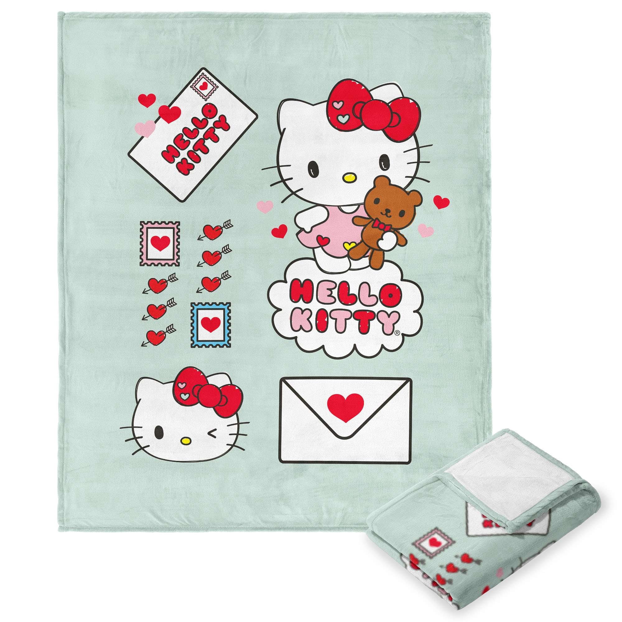 Hello Kitty Send My Love Sanrio Kids Silk Touch Throw Blanket, 50 x 60 ...