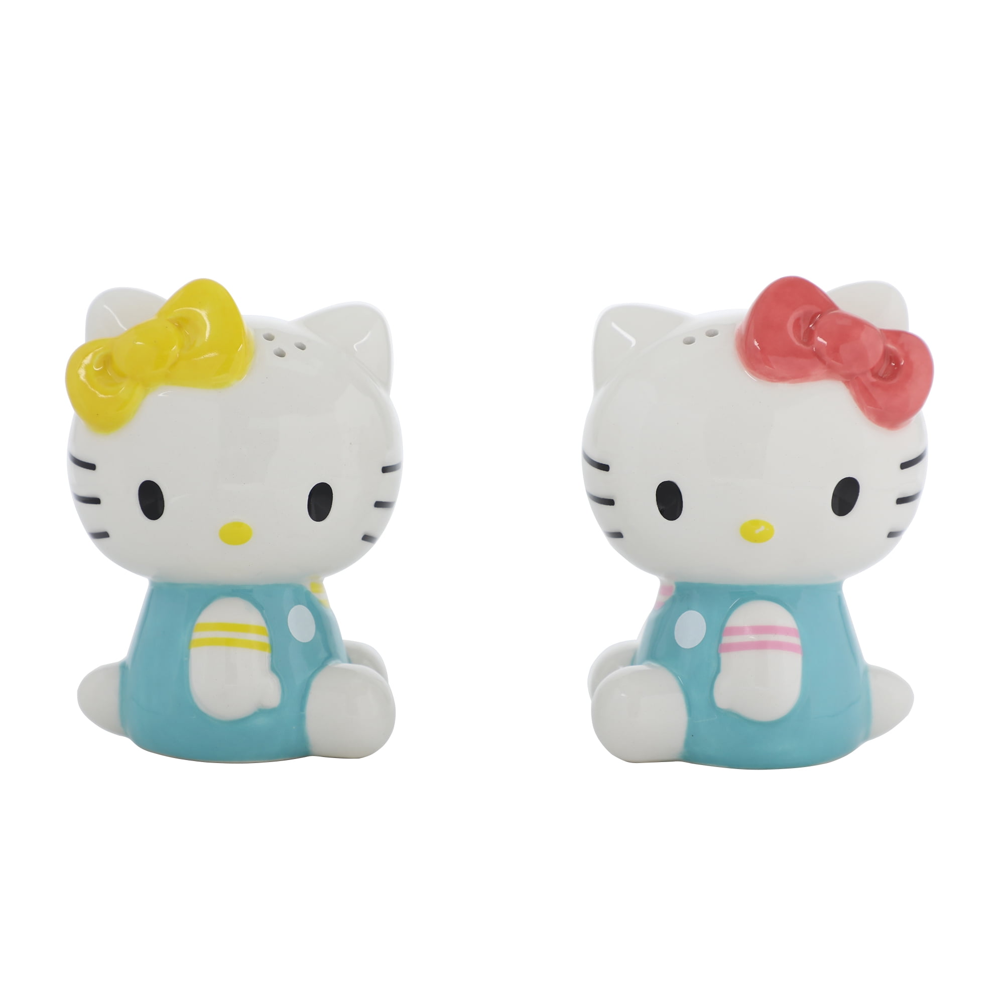 Bioworld Hello Kitty Ceramic Salt and Pepper Shakers, Hand-Painted ...