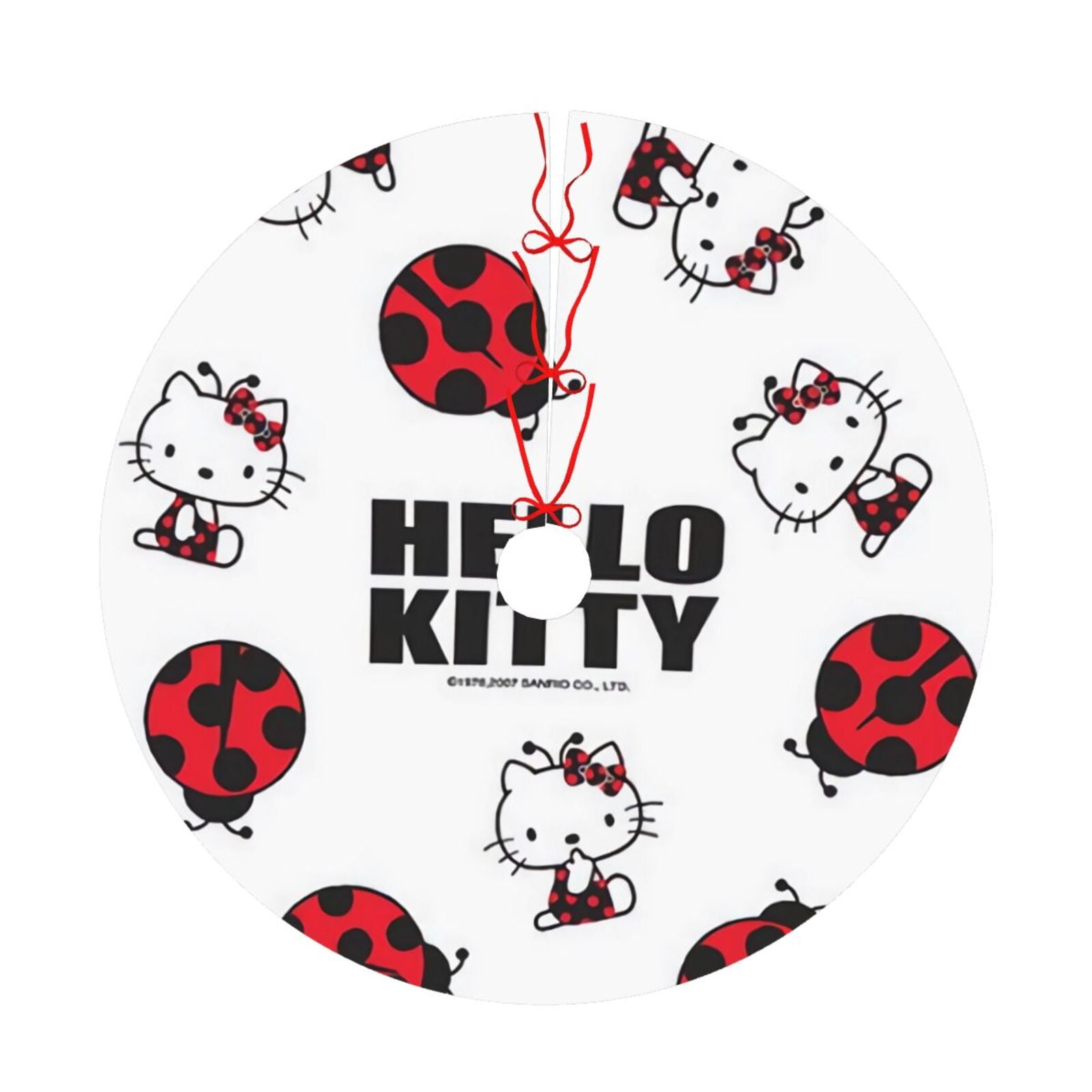 Hello-Kitty Seven-Spotted Ladybug Christmas Tree Skirt 36 Inch Xmas ...