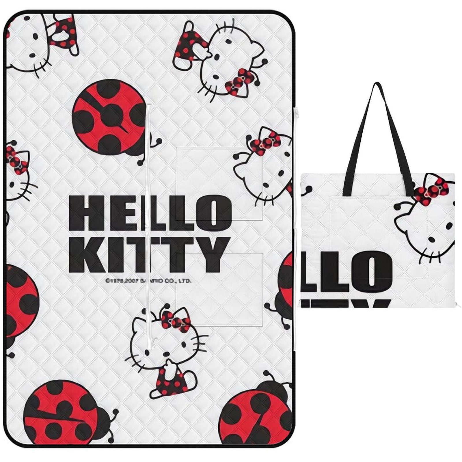 Hello Kitty Seven-spotted Ladybug Picnic Blankets 59"x39" Extra Large ...