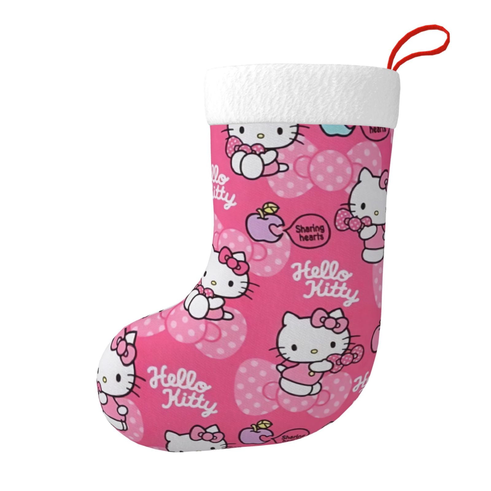 Hello Kitty Sharing Hearts Hello Christmas Stocking 18 Inch,Hello Kitty ...