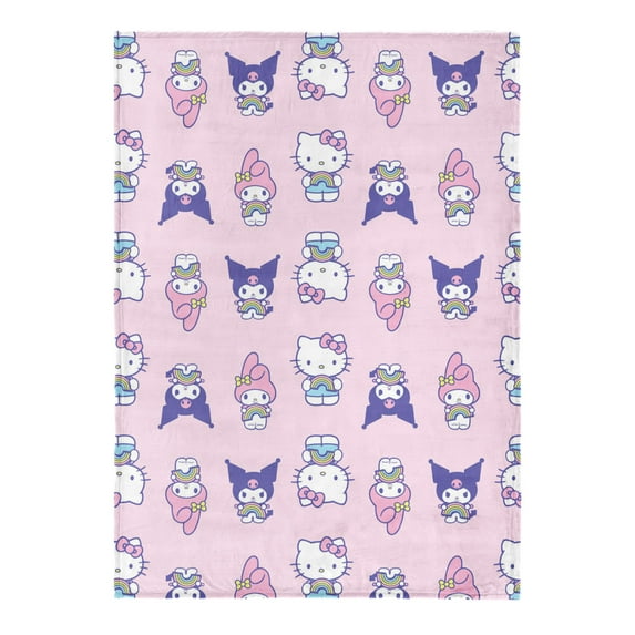Hello Kitty Sharing Sweet Ultra Fine Faux Fur Throw for Kids, 50x70 ...