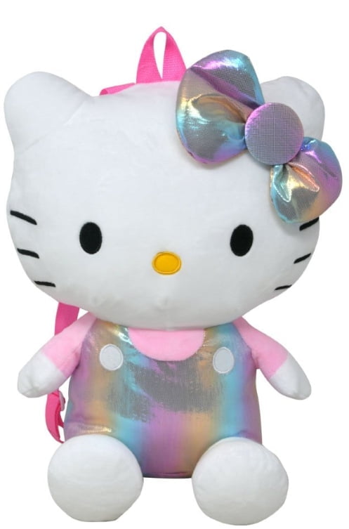 Hello Kitty Shiny Plush 13" Backpack - Walmart.com