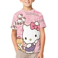 Hello Kitty Shirt for Girls Graphic Tees Boys Short Sleeve Crewneck ...