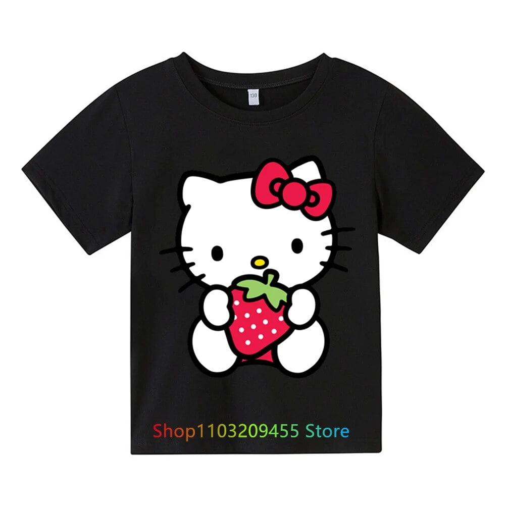 Hello Kitty Short sleeve Kids Sports short sleeve Kawaii New Sanrio ...