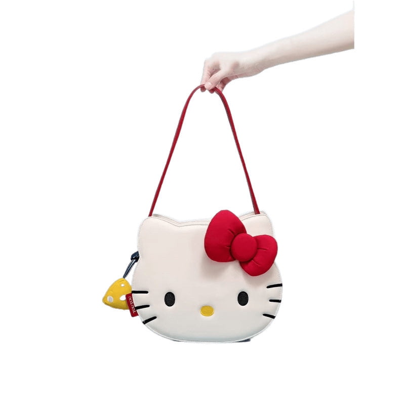 Hello Kitty Shoulder Pink Cat Bag – Crossbody Purse with Red Bow and ...