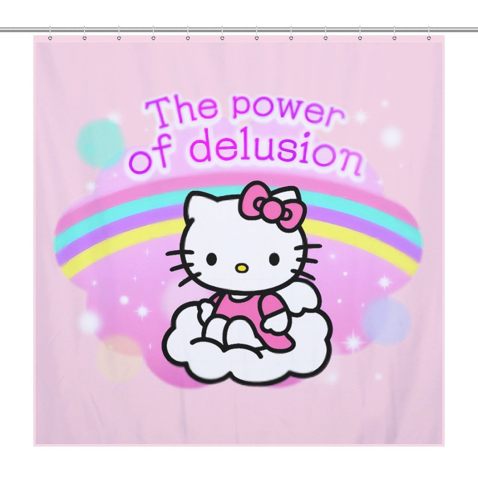Hello Kitty Shower Curtain Cute Room Decor Hello Kitty Merch 72x72Inch ...
