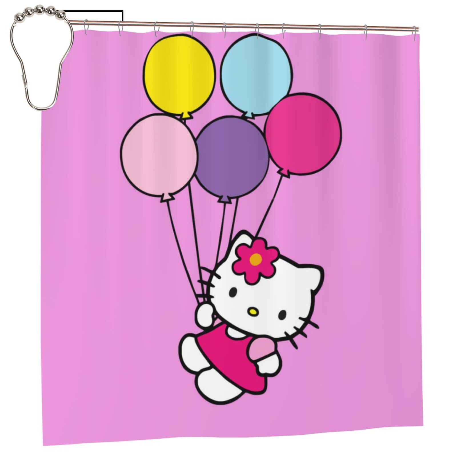 Hello Kitty Shower Curtains for Bathroom, Kids Shower Curtain Sets ...