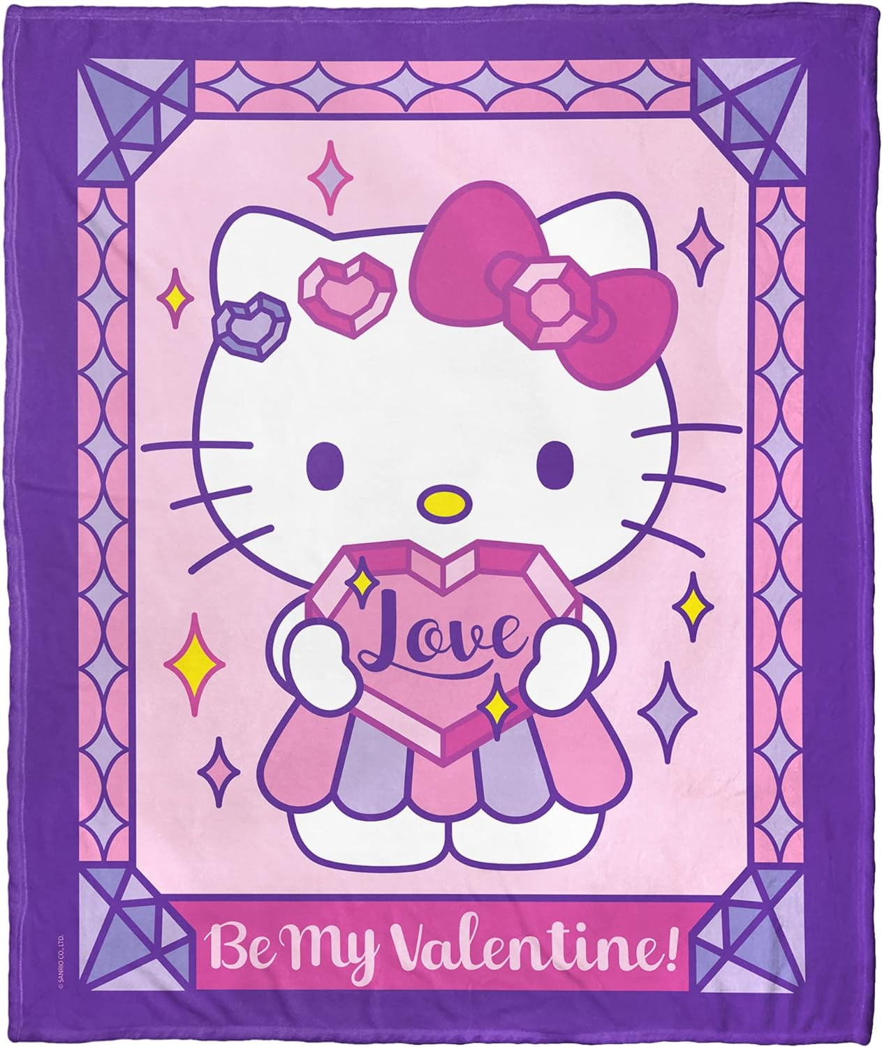 Hello Kitty Silk Touch Throw Blanket, 50" x 60", Valentines Love ...