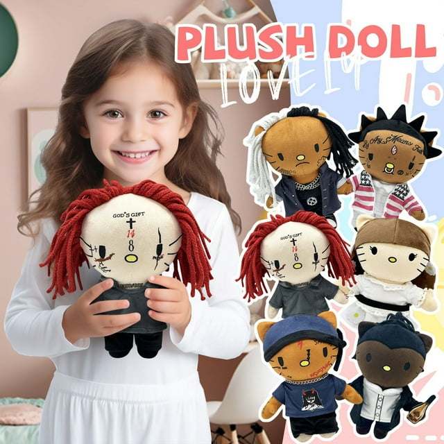 Hello Kitty & Singer Plush Toy, Christmas Gifts, Hello Kitty Stuffed ...