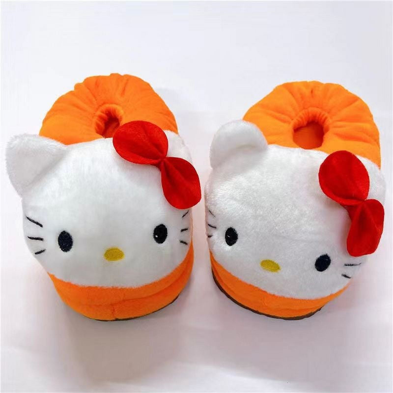 Hello Kitty Slippers Comfy Plush Slip-On House Slipper for Indoor Soft ...