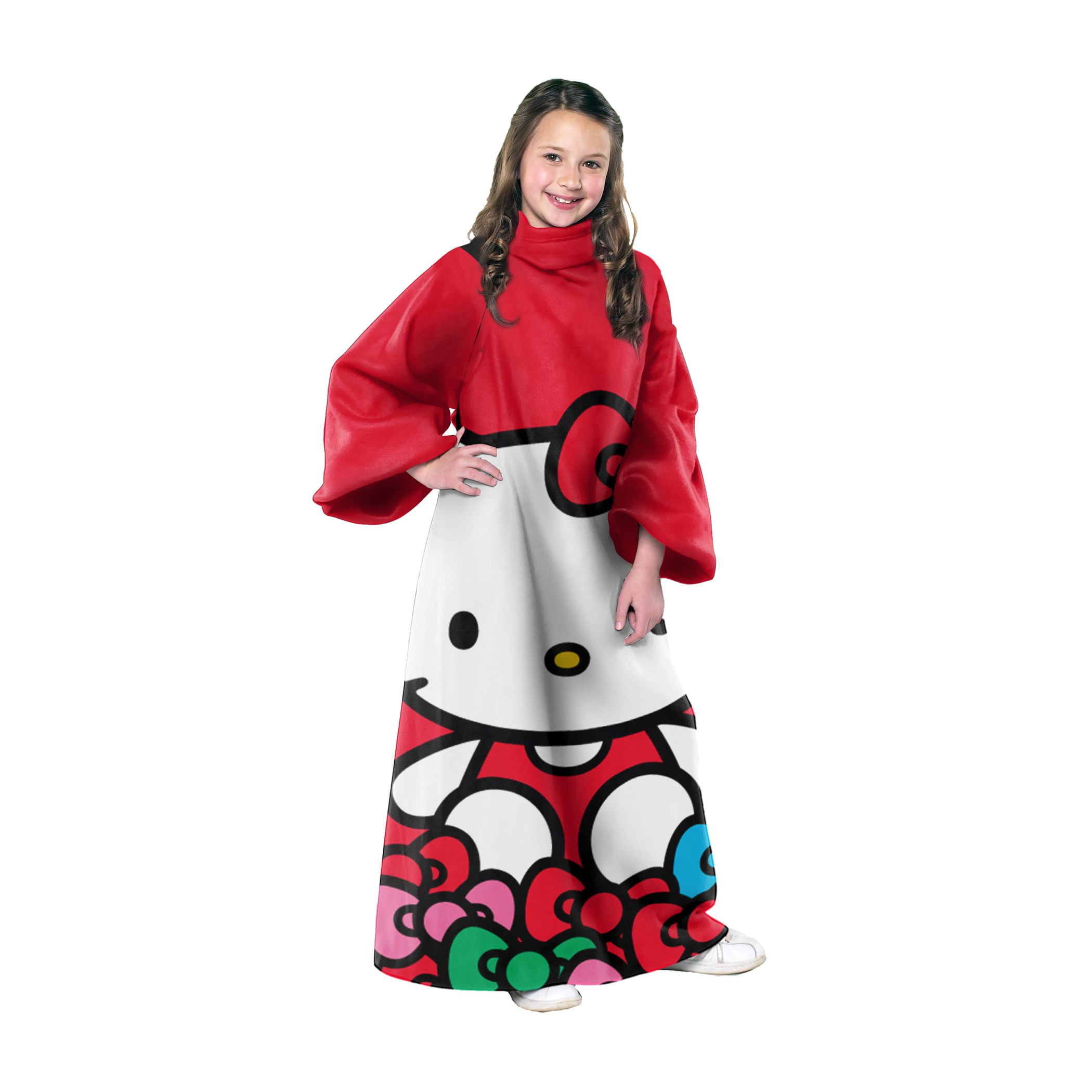 Hello Kitty, Smitten Youth Silk Touch Comfy Throw Blanket with Sleeves, 48" x 48" - Walmart.com
