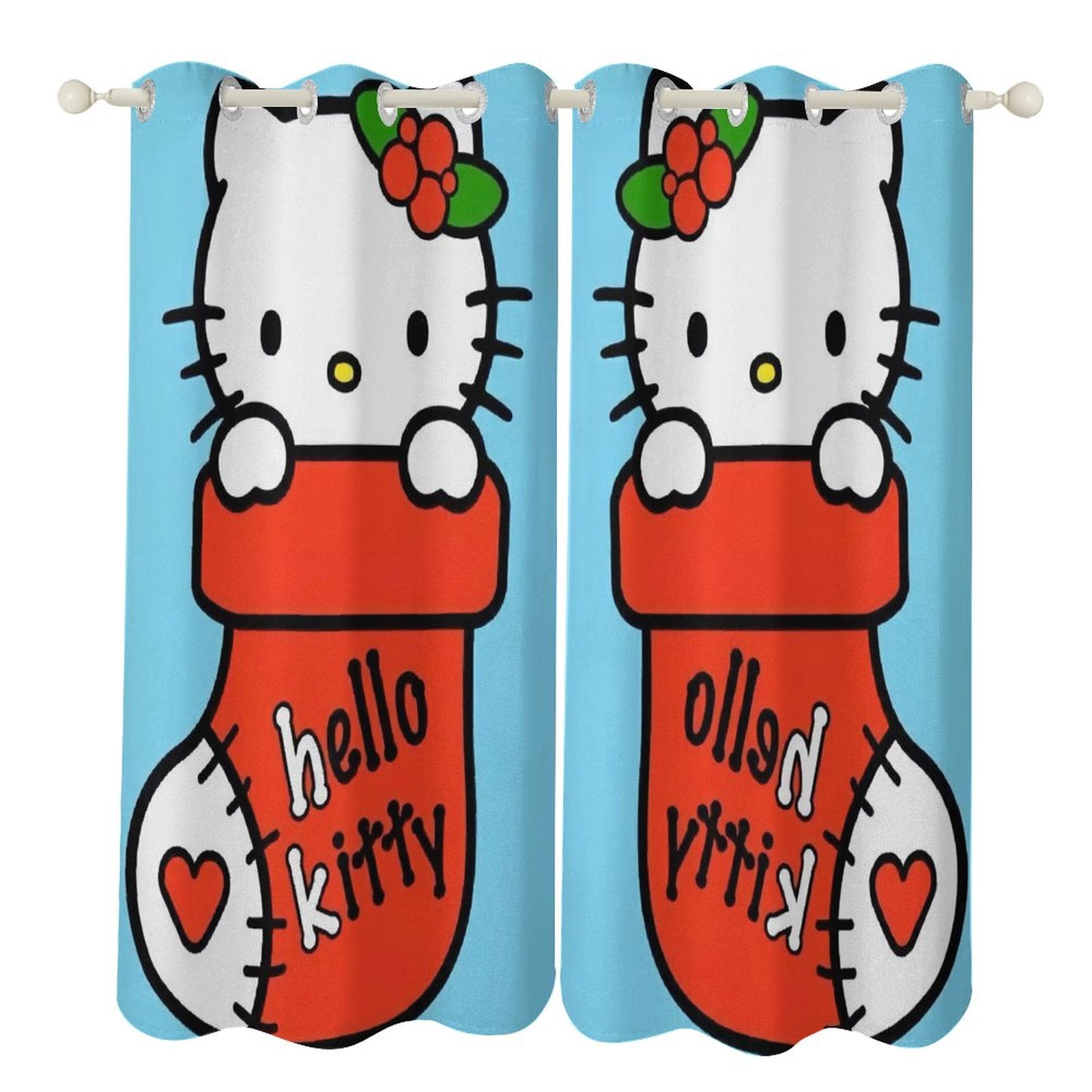 Hello Kitty Socks Kids Curtains 52 X 72 Inch,Cartoon Blackout Curtains ...