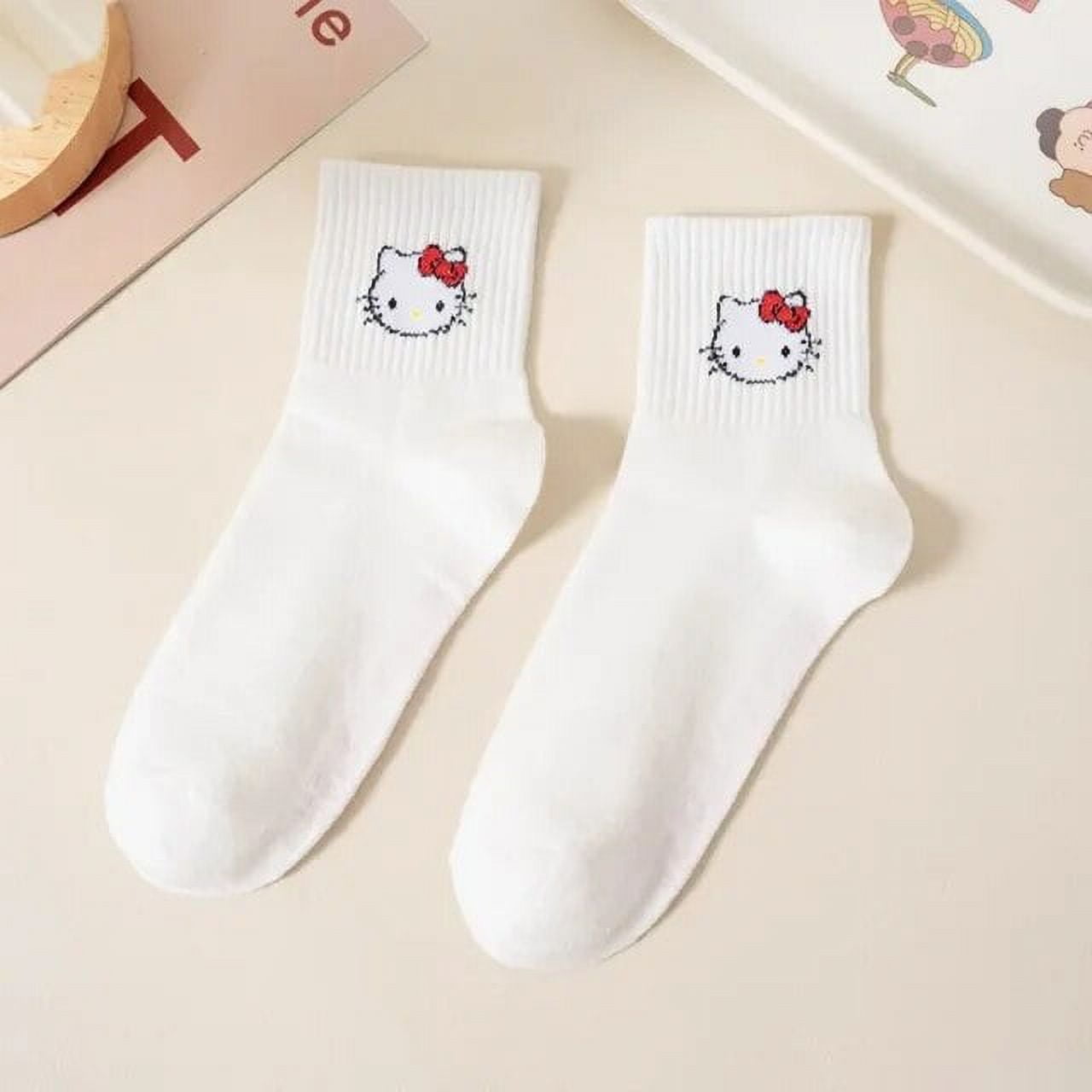 Hello Kitty Socks for Girls Medium Socks Kawaii Sanrio Hello Kitty ...