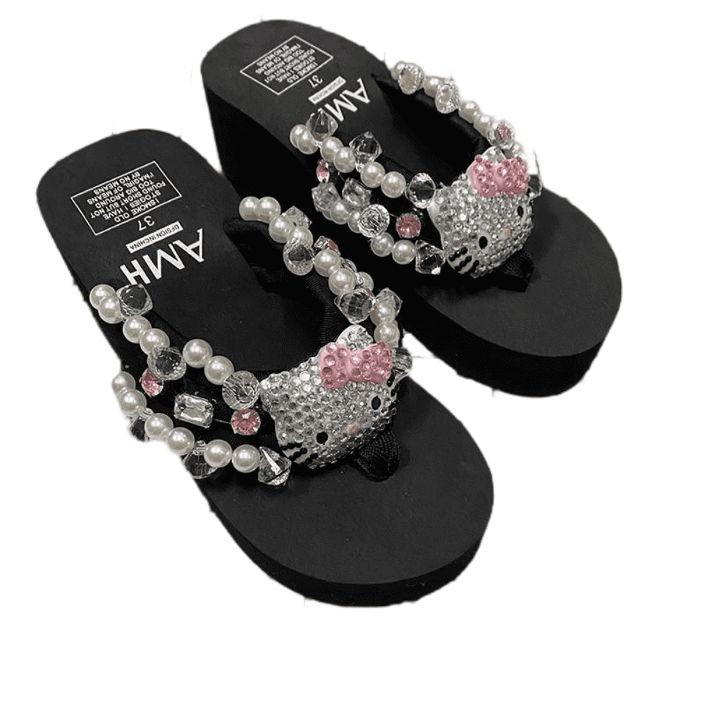 Hello Kitty Soft Flip Flop Sandals - Y2K Beach Slides, Women'S Casual ...