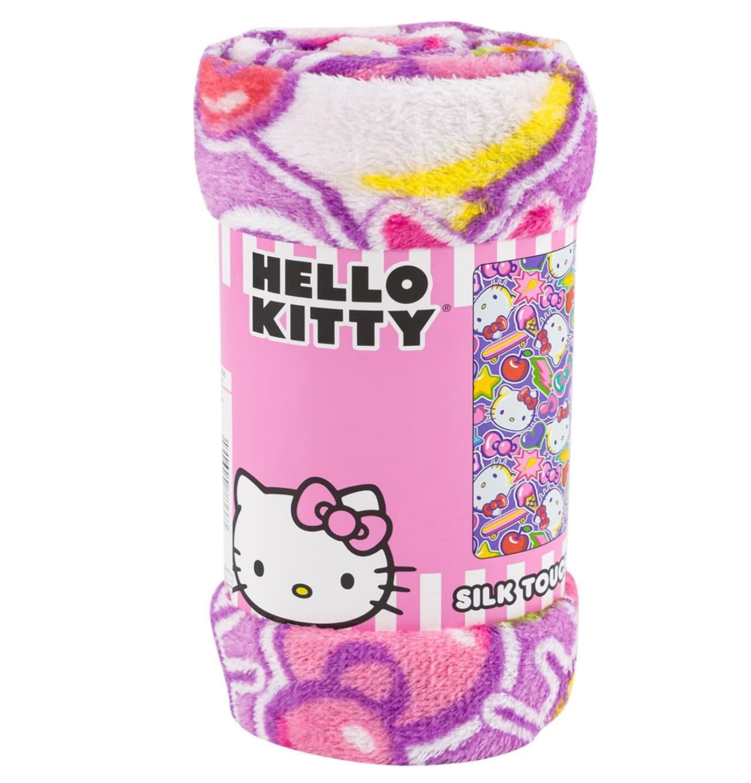 Hello Kitty Soft Silky Fleece Throw 40"x50" Kids Blanket "Cherry Summer ...