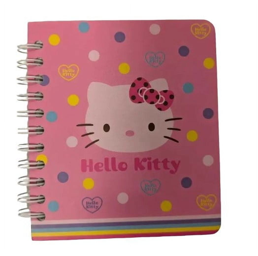 Hello Kitty Spiral Mini Notepad 4" x 3" Color Dots Pink - Walmart.com